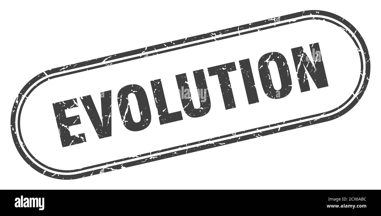 evolution stamp. rounded grunge sign on white background Stock Vector ...