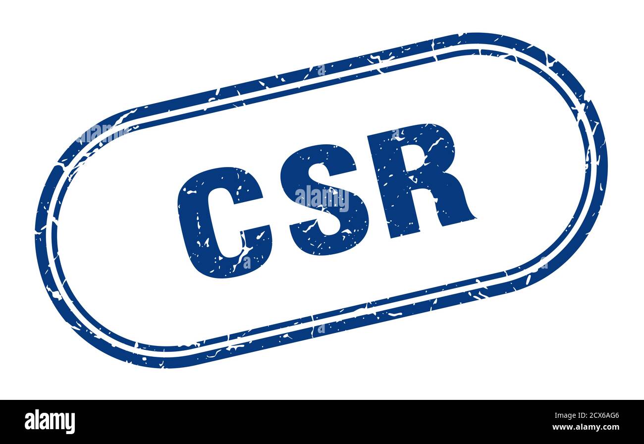 csr stamp. rounded grunge sign on white background Stock Vector Image ...