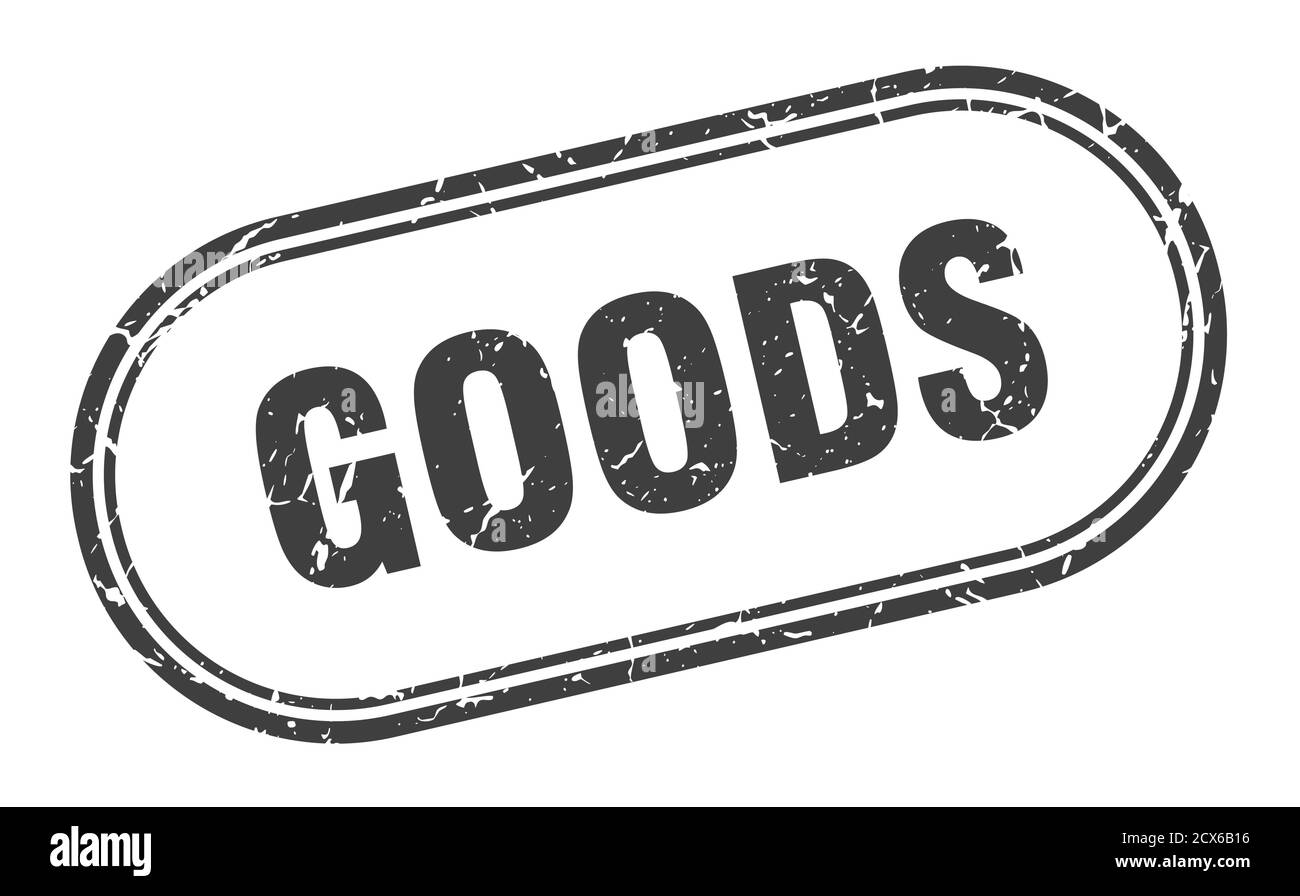 goods stamp. rounded grunge sign on white background Stock Vector Image ...