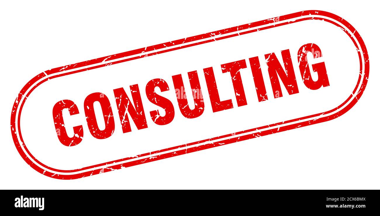 consulting stamp. rounded grunge sign on white background Stock Vector ...