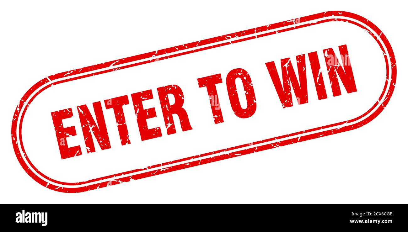 enter to win stamp. rounded grunge sign on white background Stock ...