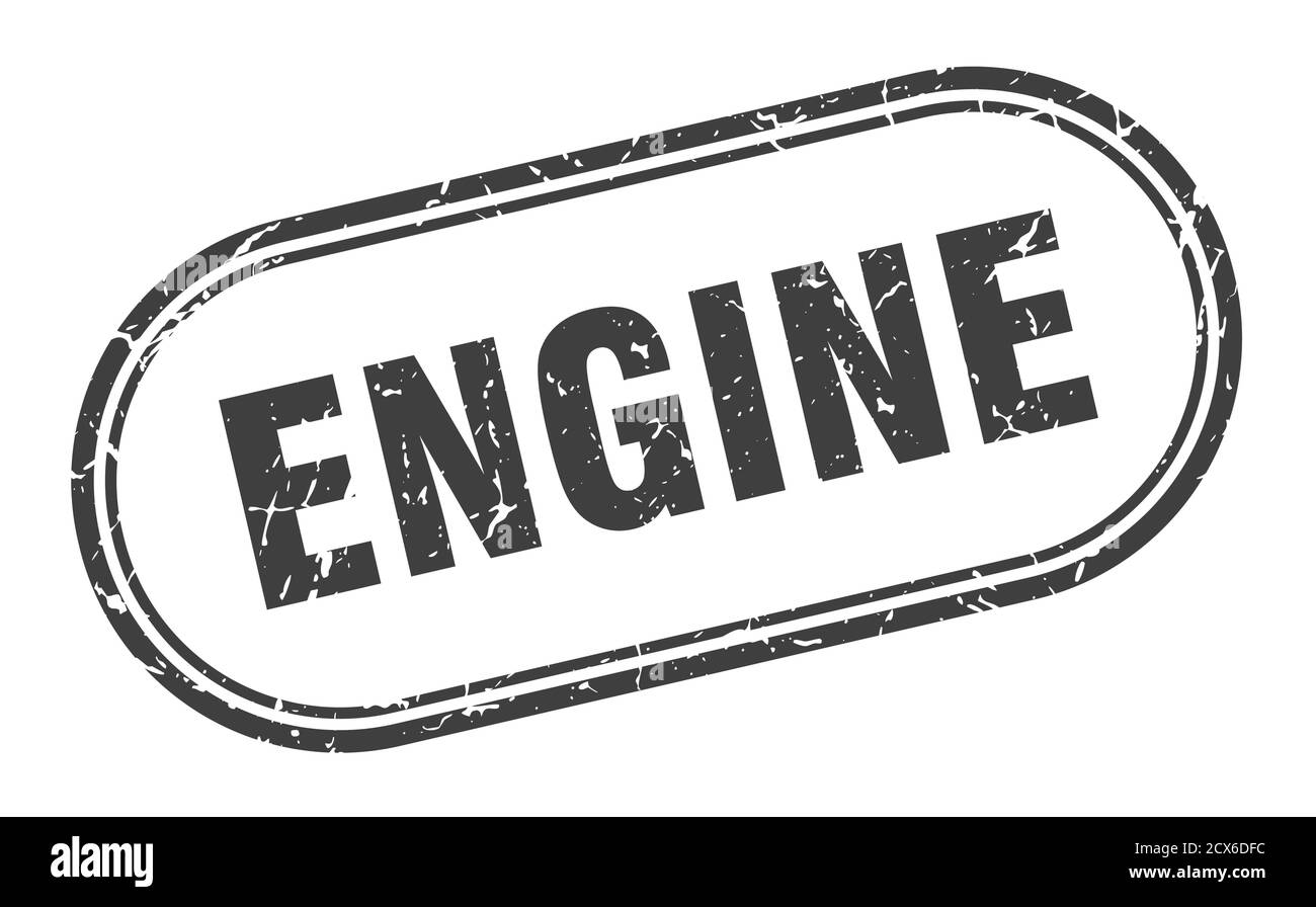 engine stamp. rounded grunge sign on white background Stock Vector ...