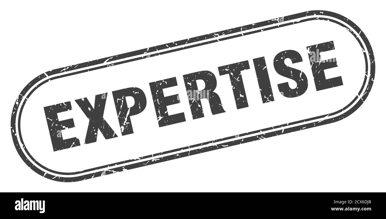 expertise stamp. rounded grunge sign on white background Stock Vector ...