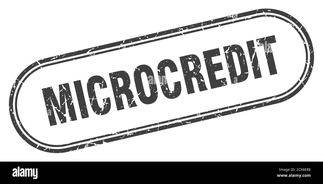 microcredit stamp. rounded grunge sign on white background Stock Vector Image & Art - Alamy