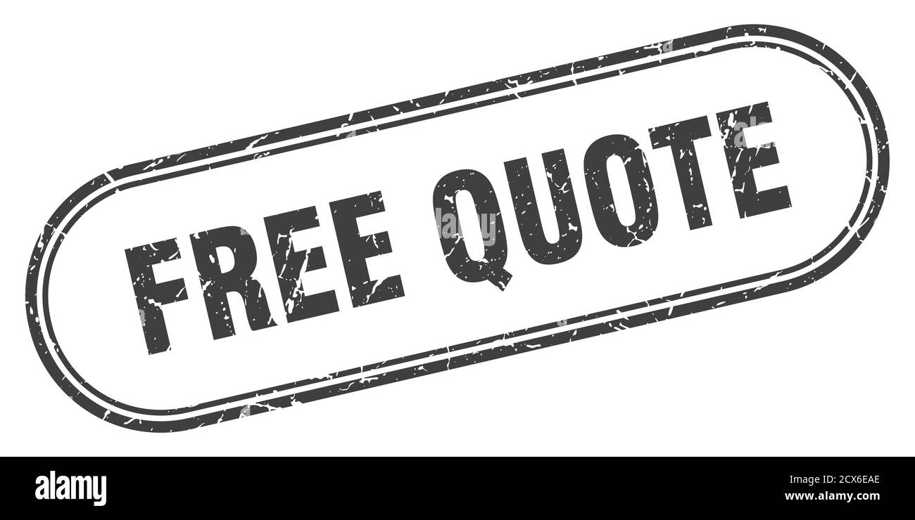 free quote stamp. rounded grunge sign on white background Stock Vector ...