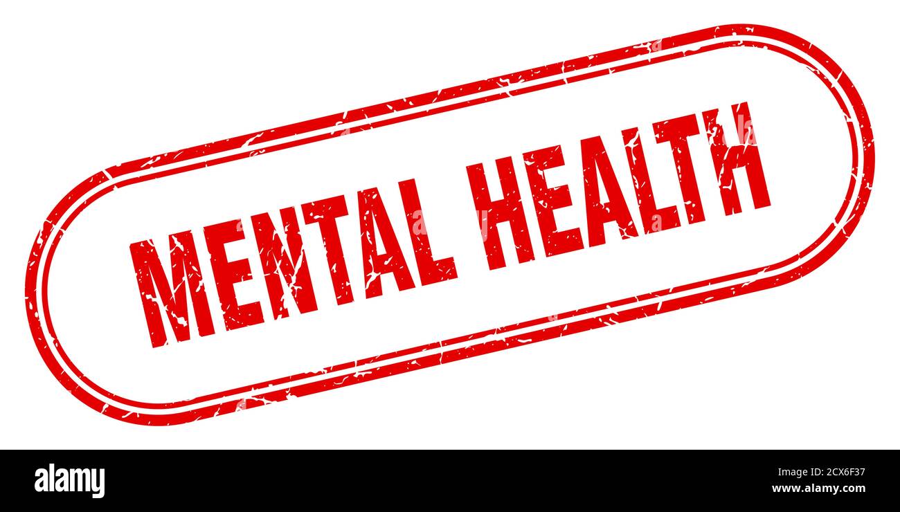 mental health stamp. rounded grunge sign on white background Stock ...