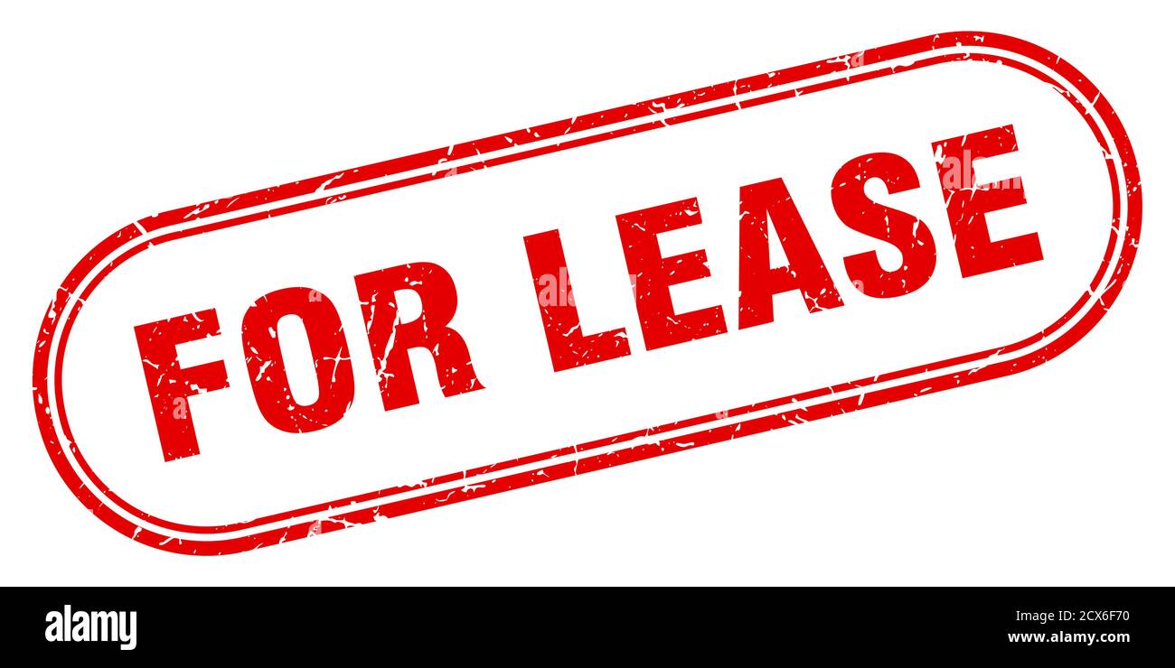 for lease stamp. rounded grunge sign on white background Stock Vector ...
