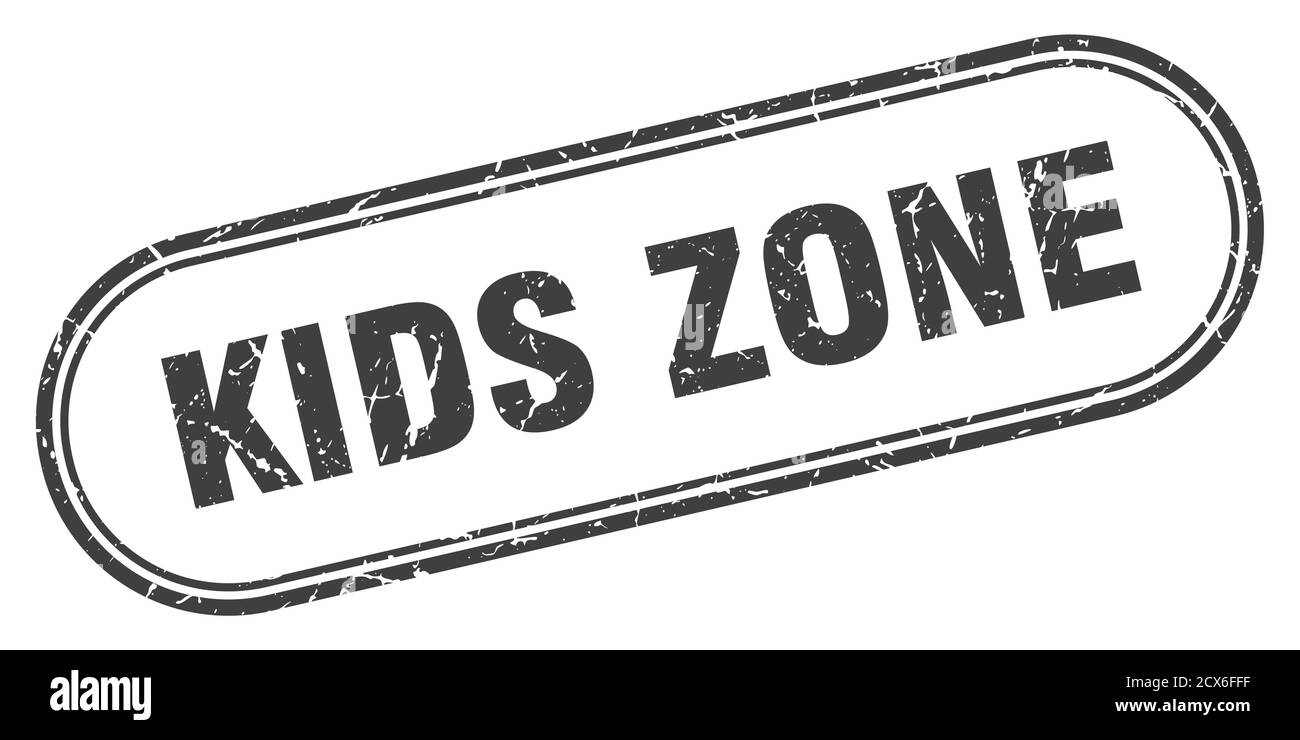 kids zone stamp. rounded grunge sign on white background Stock Vector ...