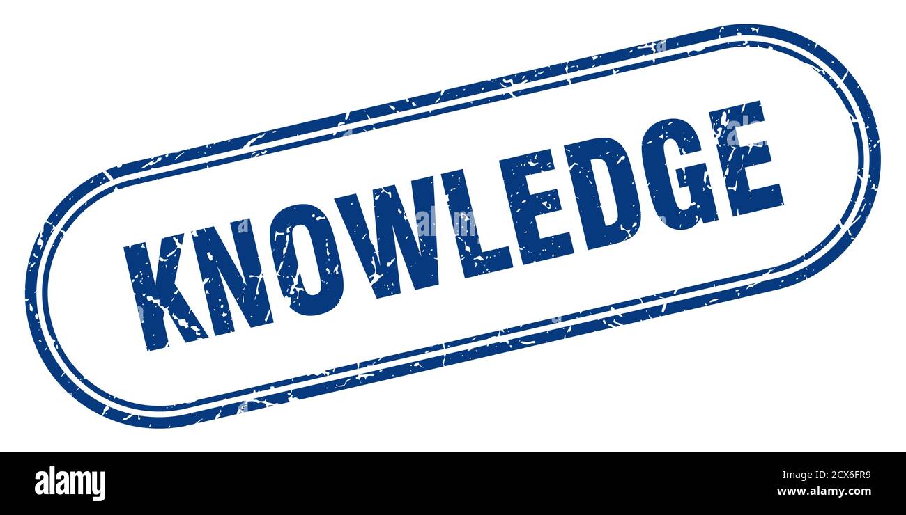 knowledge stamp. rounded grunge sign on white background Stock Vector ...