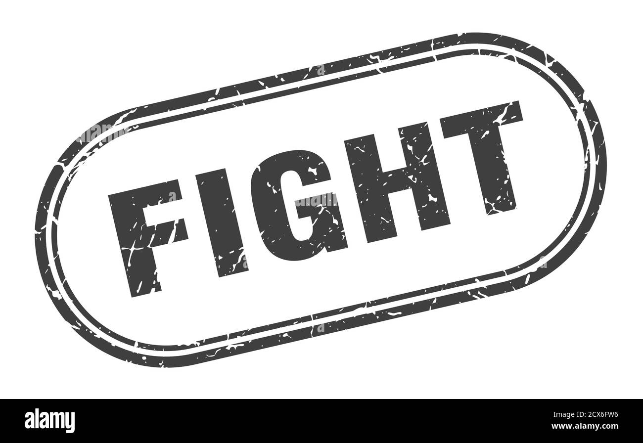 fight stamp. rounded grunge sign on white background Stock Vector Image ...