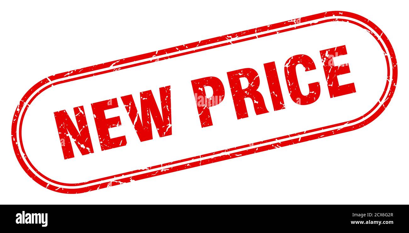 new price stamp. rounded grunge sign on white background Stock Vector ...