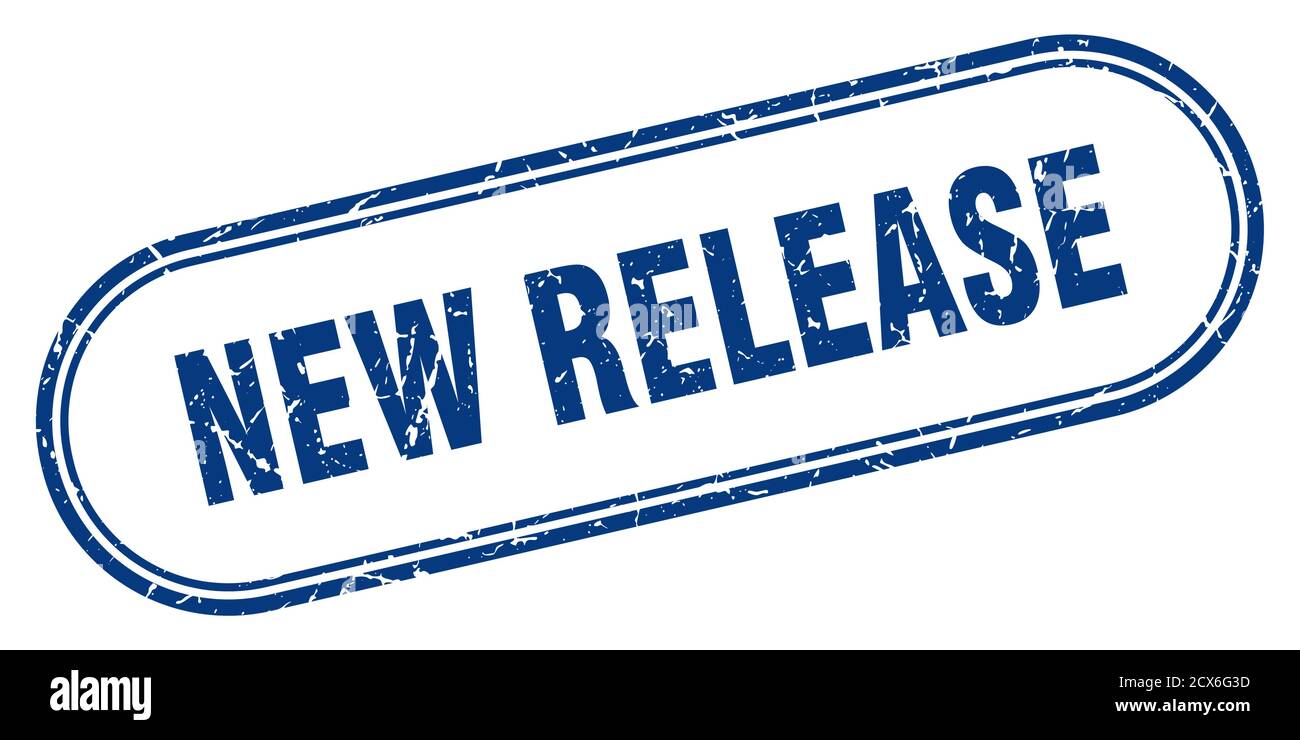 new release stamp. rounded grunge sign on white background Stock Vector ...