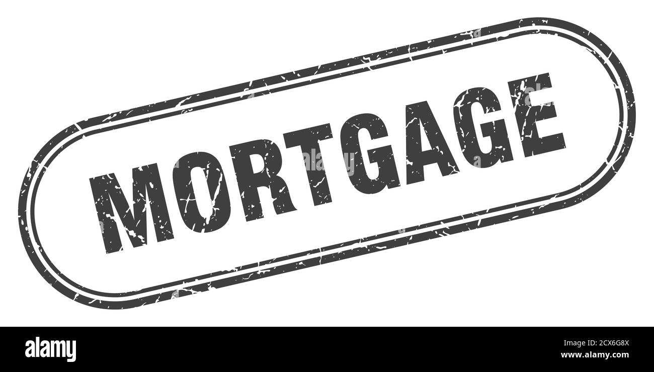 mortgage stamp. rounded grunge sign on white background Stock Vector ...