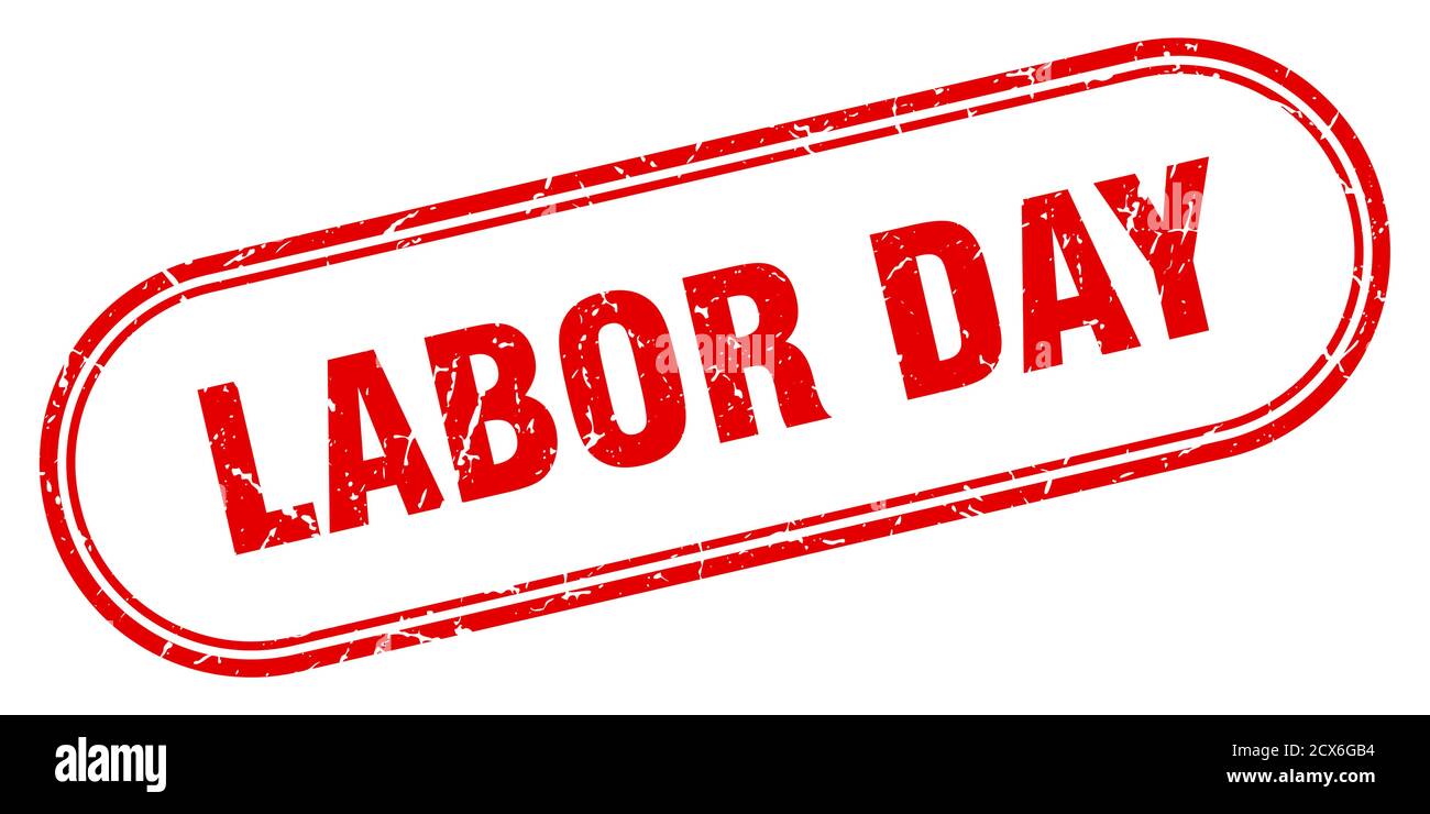 labor day stamp. rounded grunge sign on white background Stock Vector ...