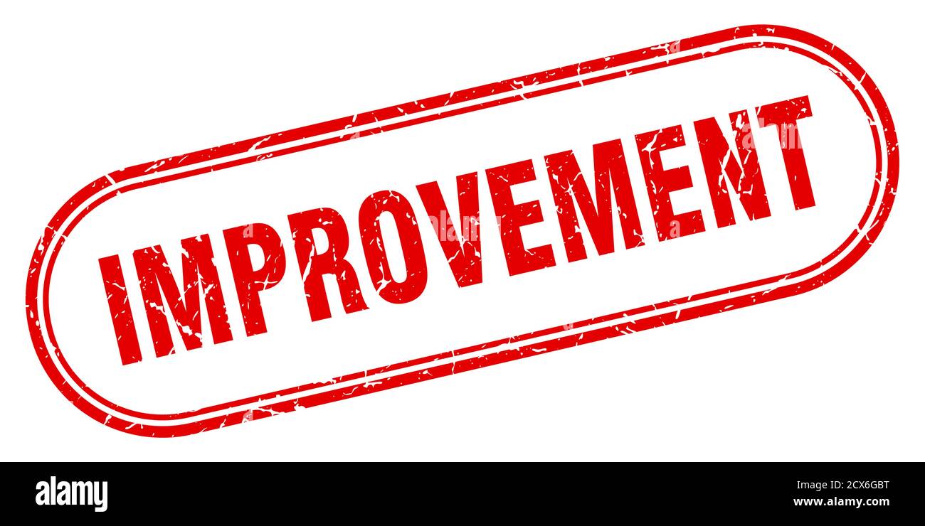 improvement stamp. rounded grunge sign on white background Stock Vector ...