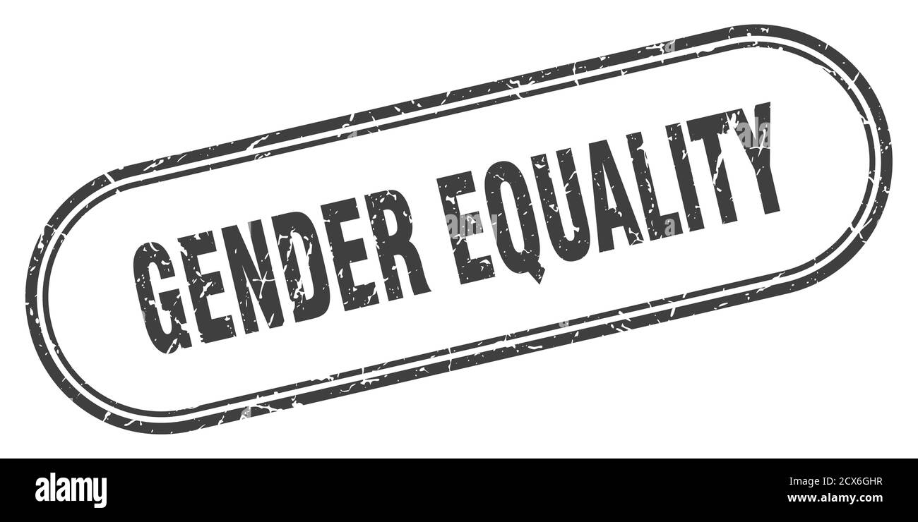 gender equality stamp. rounded grunge sign on white background Stock ...