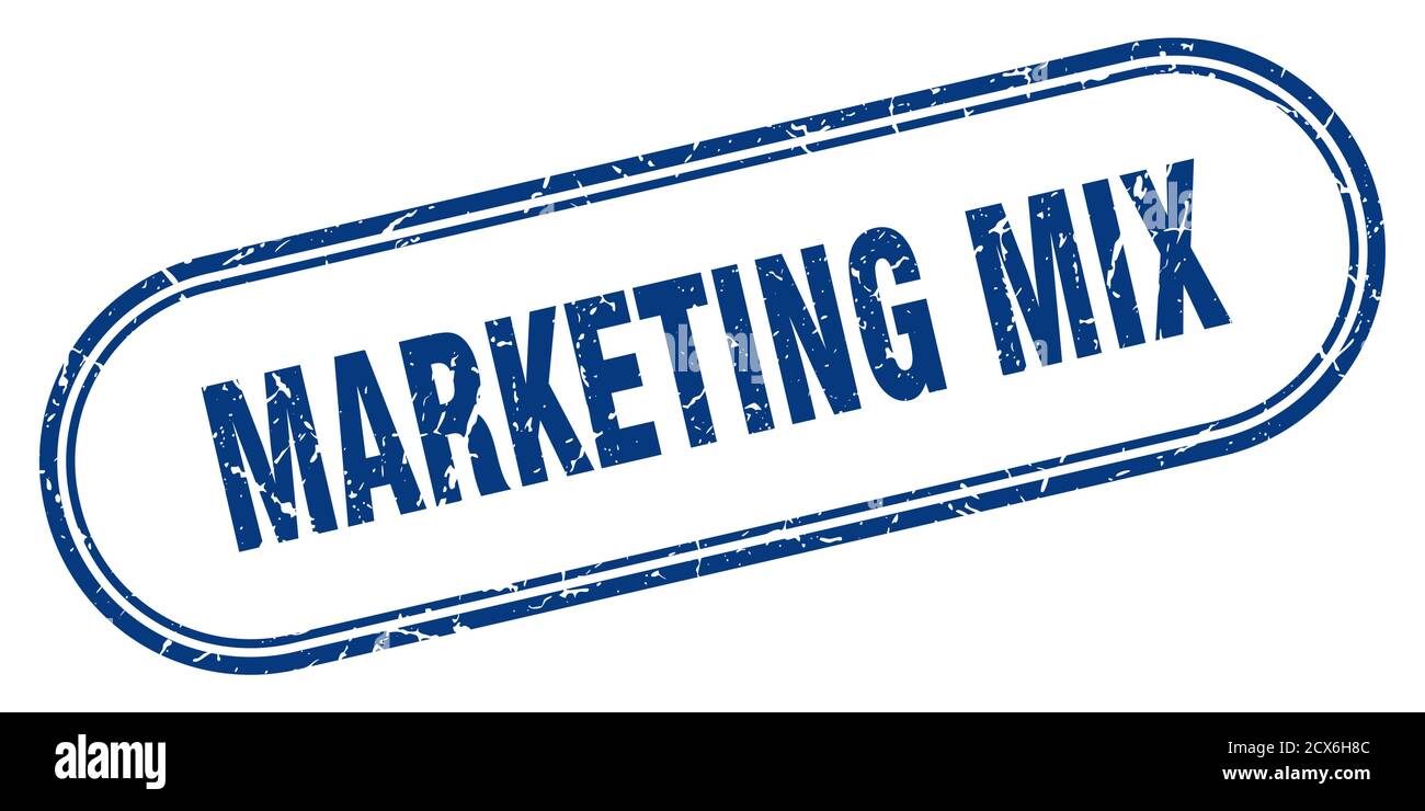 marketing mix stamp. rounded grunge sign on white background Stock ...