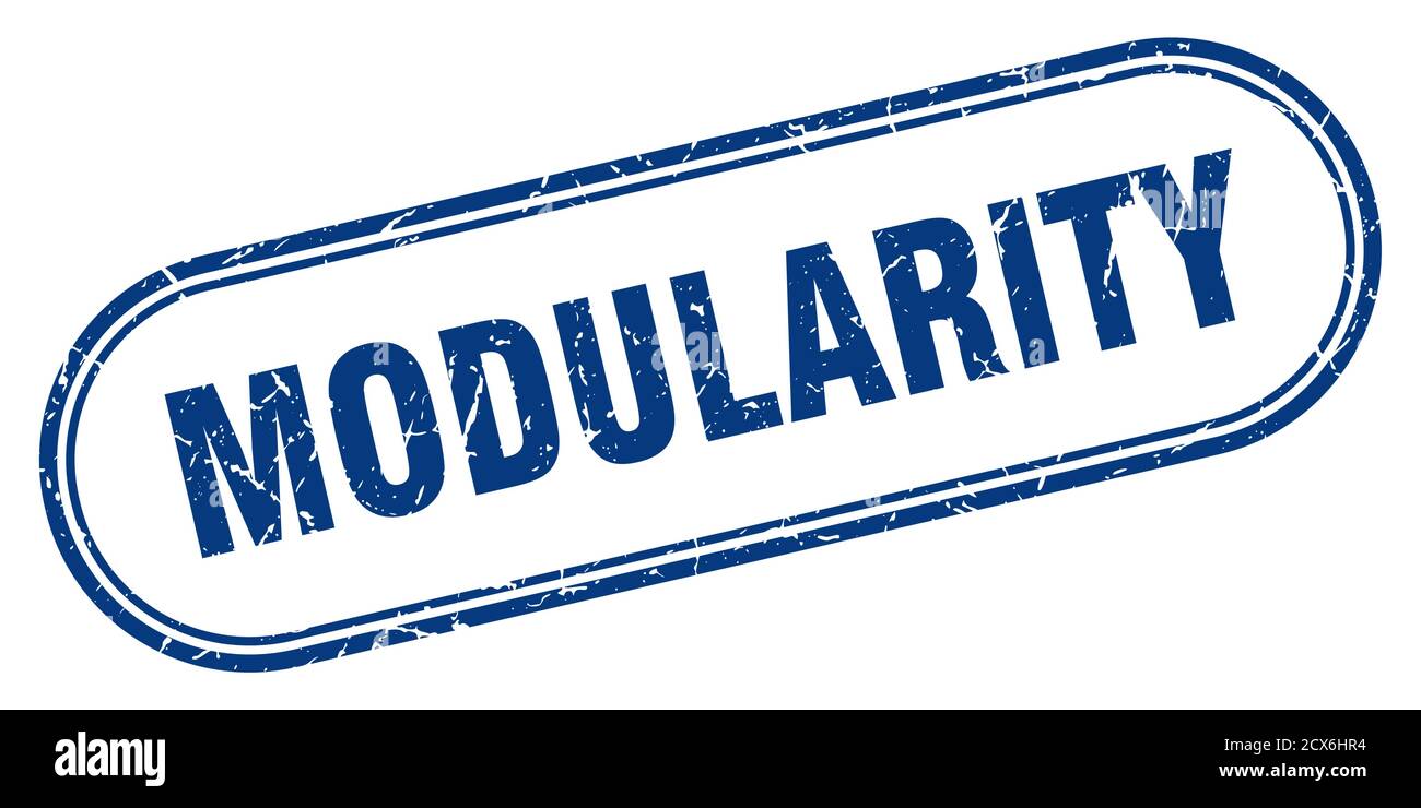 modularity stamp. rounded grunge sign on white background Stock Vector ...