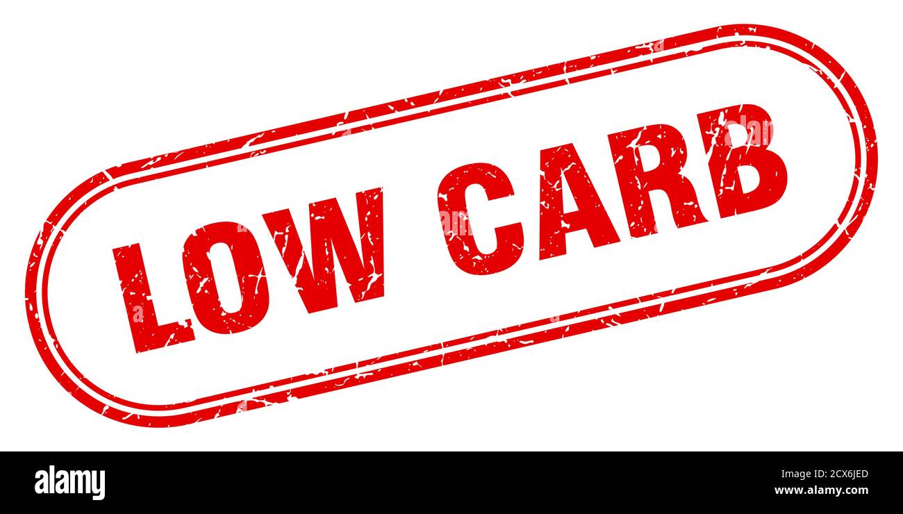 low carb stamp. rounded grunge sign on white background Stock Vector ...