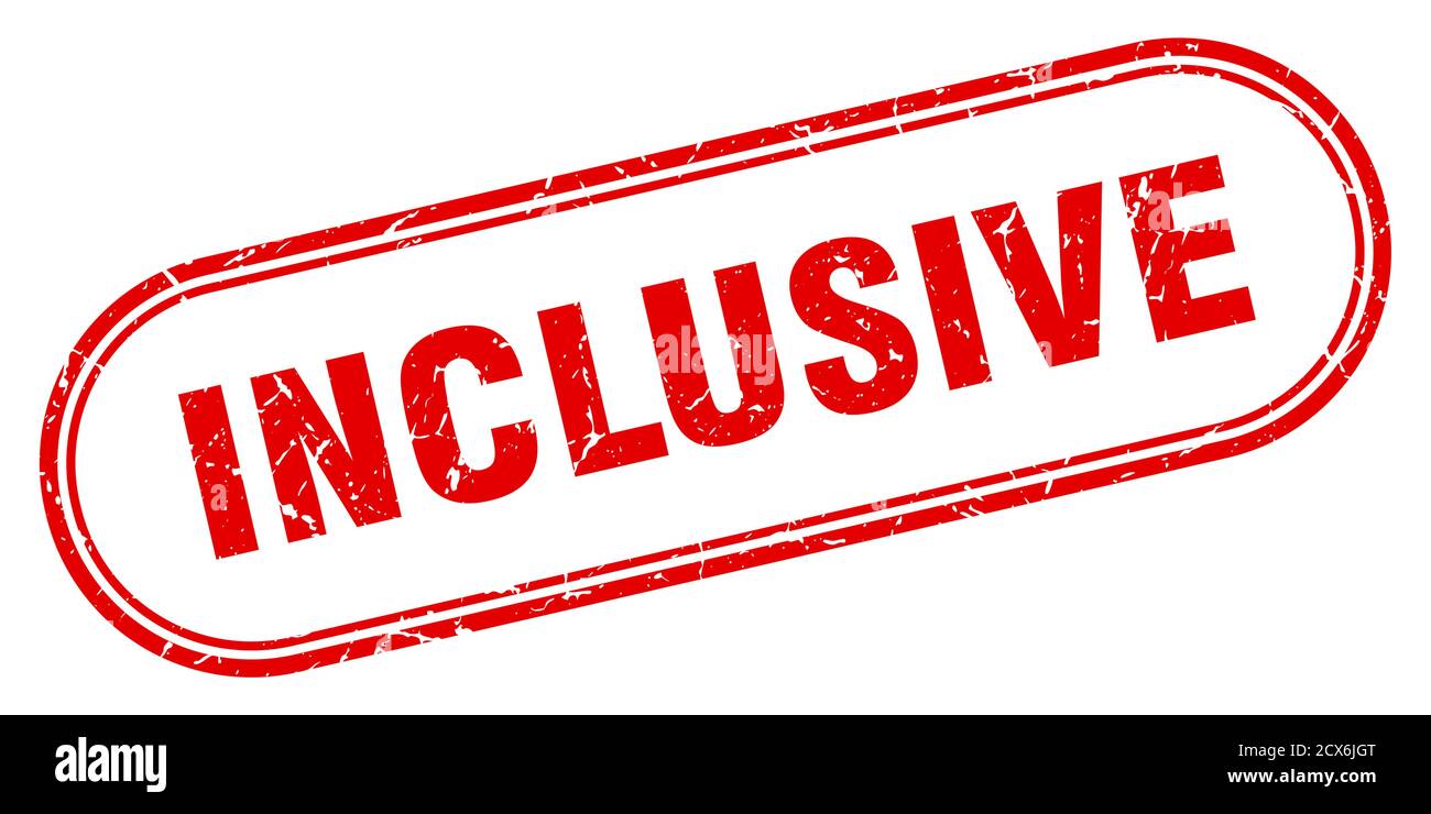 inclusive stamp. rounded grunge sign on white background Stock Vector ...