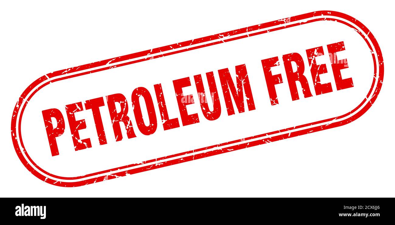 petroleum free stamp. rounded grunge sign on white background Stock ...
