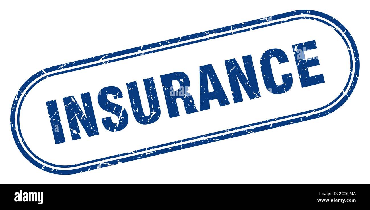 insurance stamp. rounded grunge sign on white background Stock Vector ...