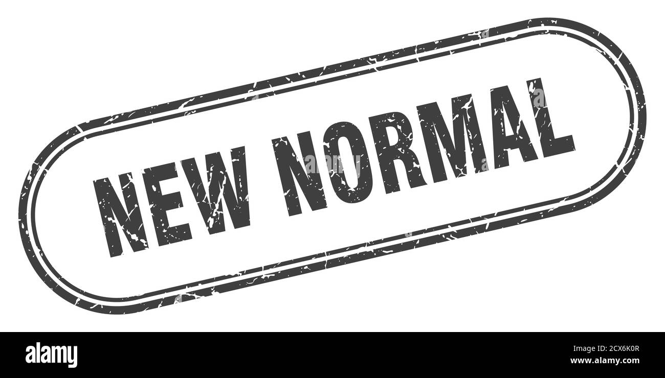 new normal stamp. rounded grunge sign on white background Stock Vector ...