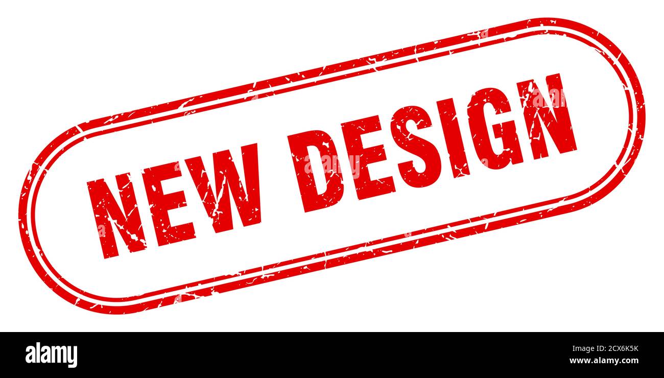 new design stamp. rounded grunge sign on white background Stock Vector ...