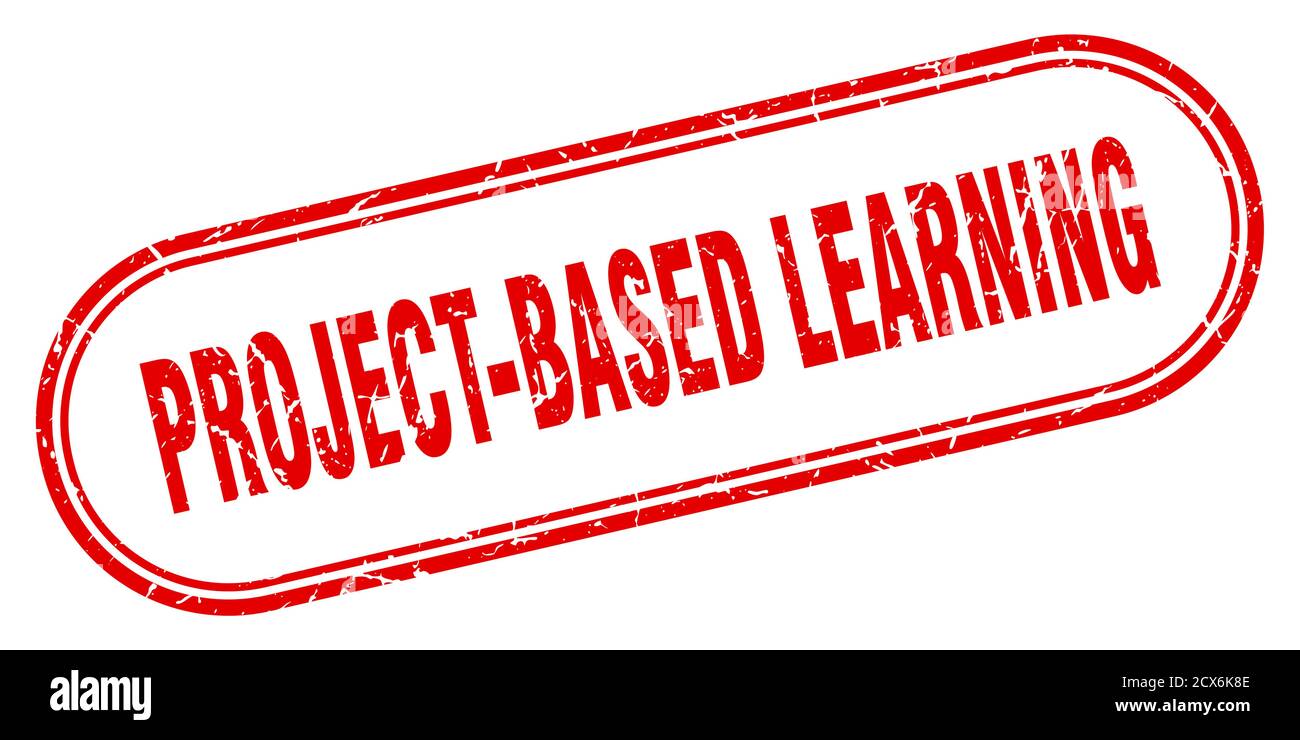 project-based learning stamp. rounded grunge sign on white background ...