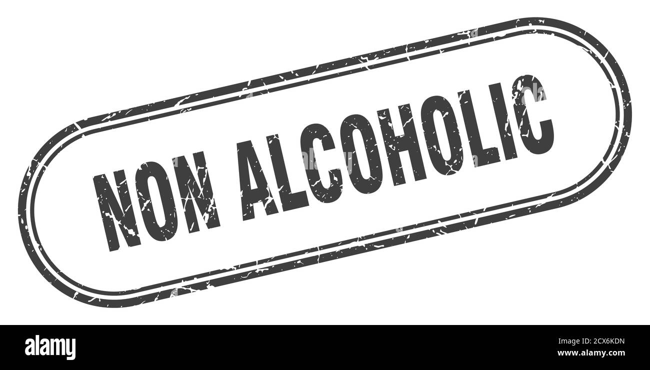 non alcoholic stamp. rounded grunge sign on white background Stock ...