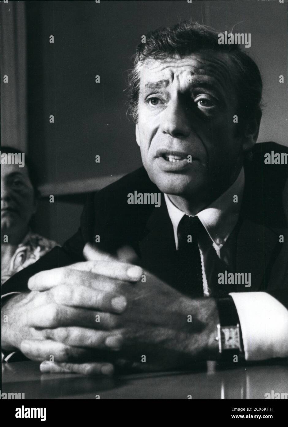 September 1970 - Rome, France - French actor YVES MONTAND held a press ...