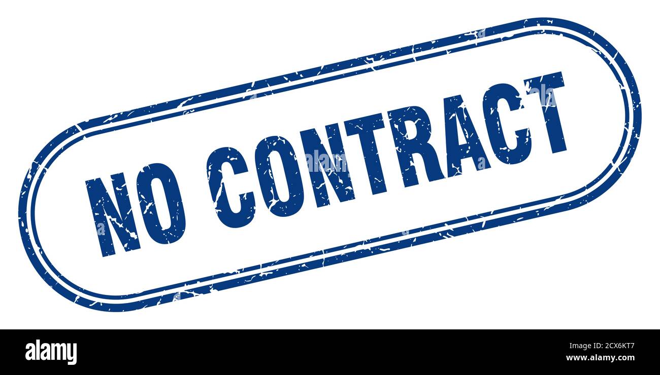 no contract stamp. rounded grunge sign on white background Stock Vector ...
