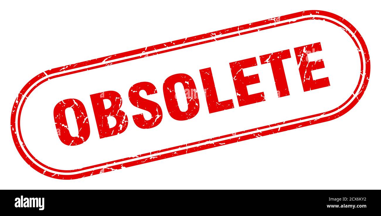 obsolete stamp. rounded grunge sign on white background Stock Vector ...