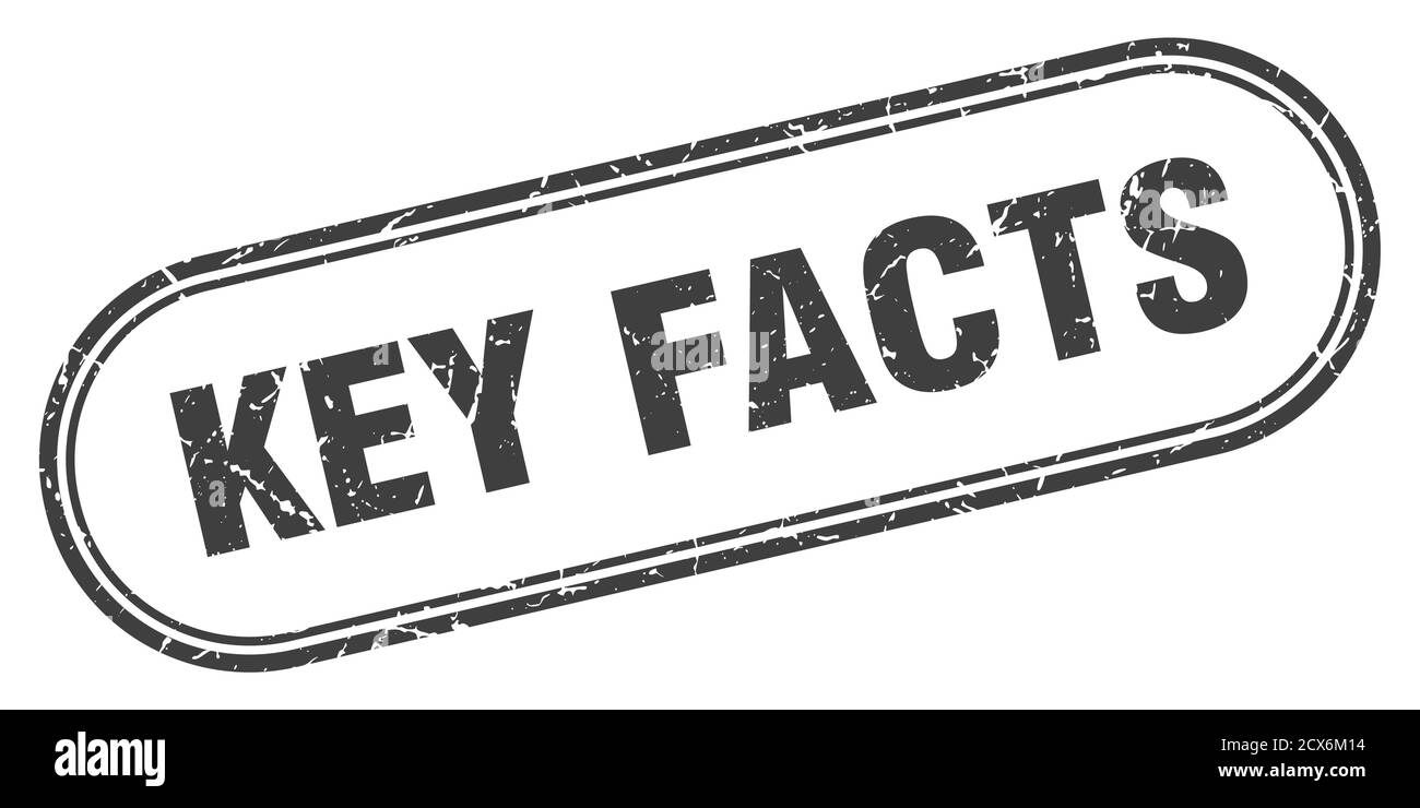 key facts stamp. rounded grunge sign on white background Stock Vector ...