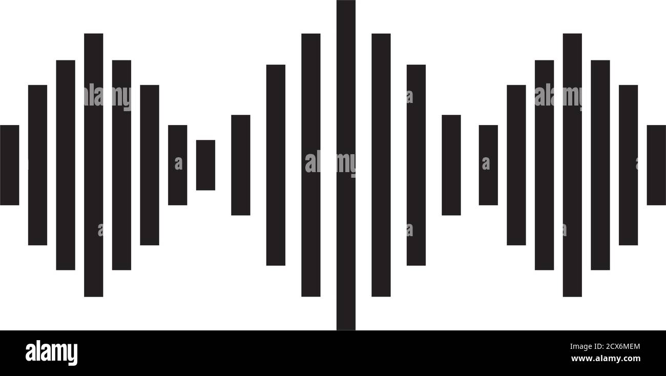 amplitude sound waves icon over white background, vector illustration ...