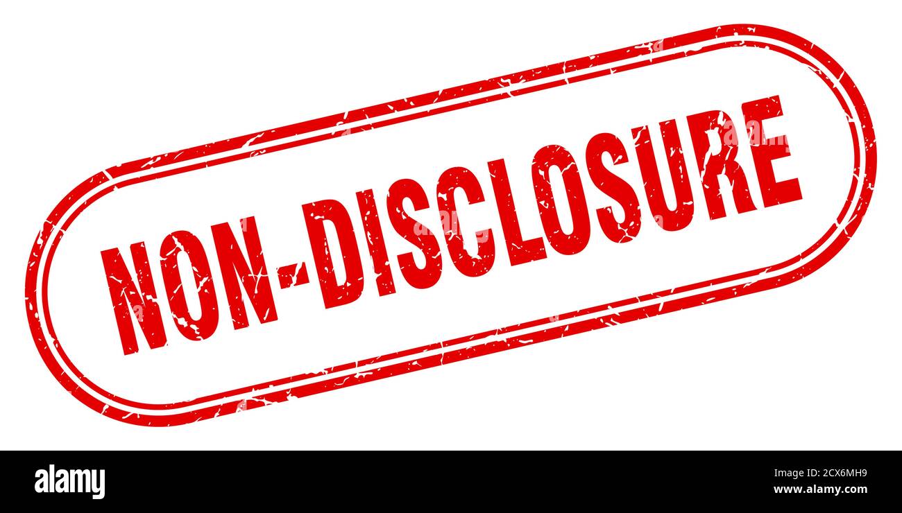 non-disclosure stamp. rounded grunge sign on white background Stock ...