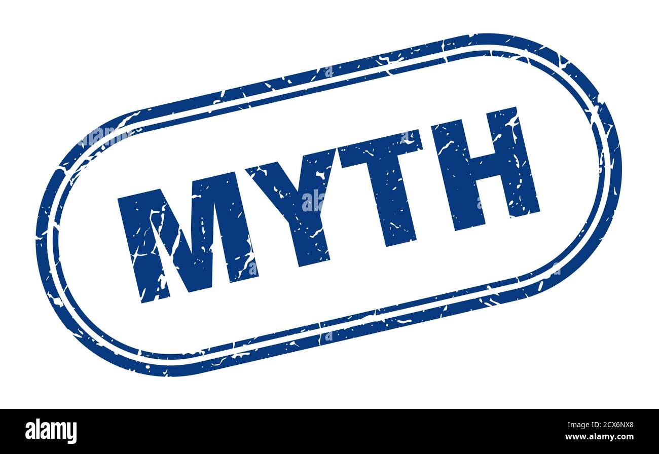 myth stamp. rounded grunge sign on white background Stock Vector Image ...