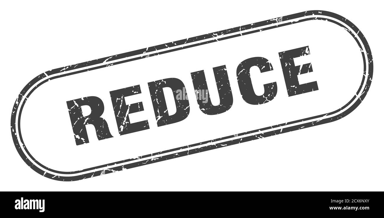 reduce stamp. rounded grunge sign on white background Stock Vector ...