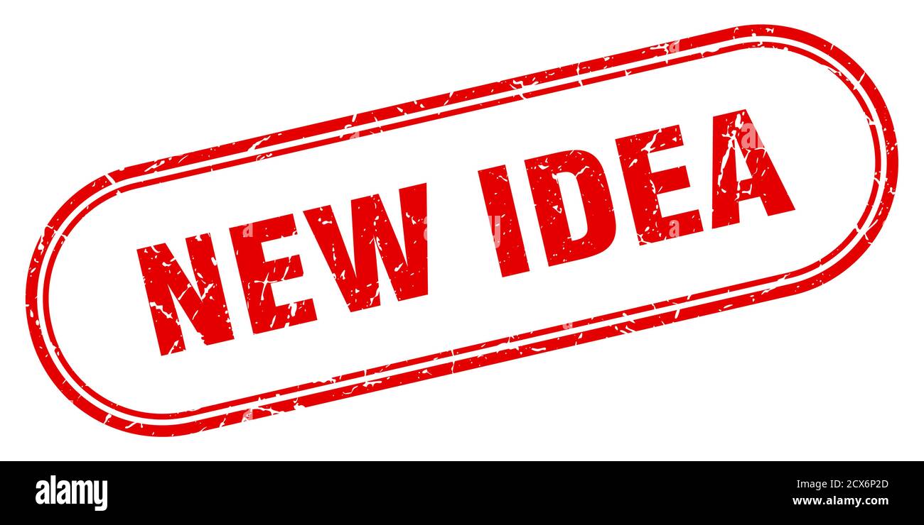 new idea stamp. rounded grunge sign on white background Stock Vector ...