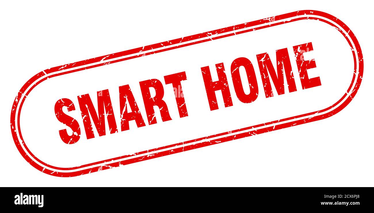 smart home stamp. rounded grunge sign on white background Stock Vector ...