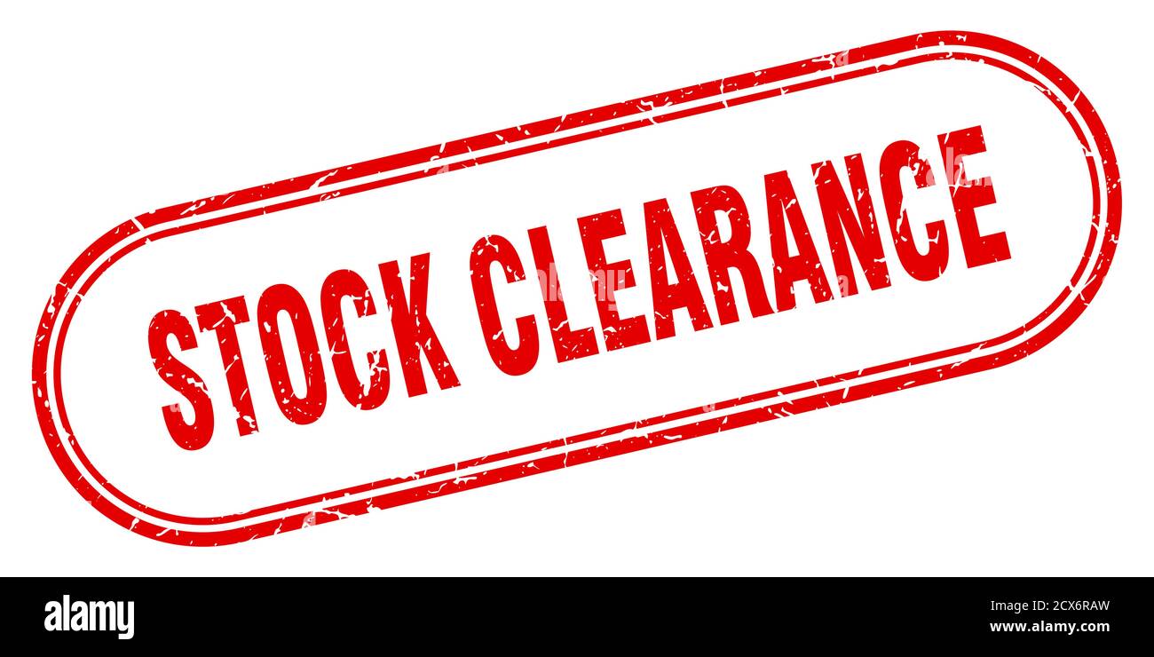 stock clearance stamp. rounded grunge sign on white background Stock ...