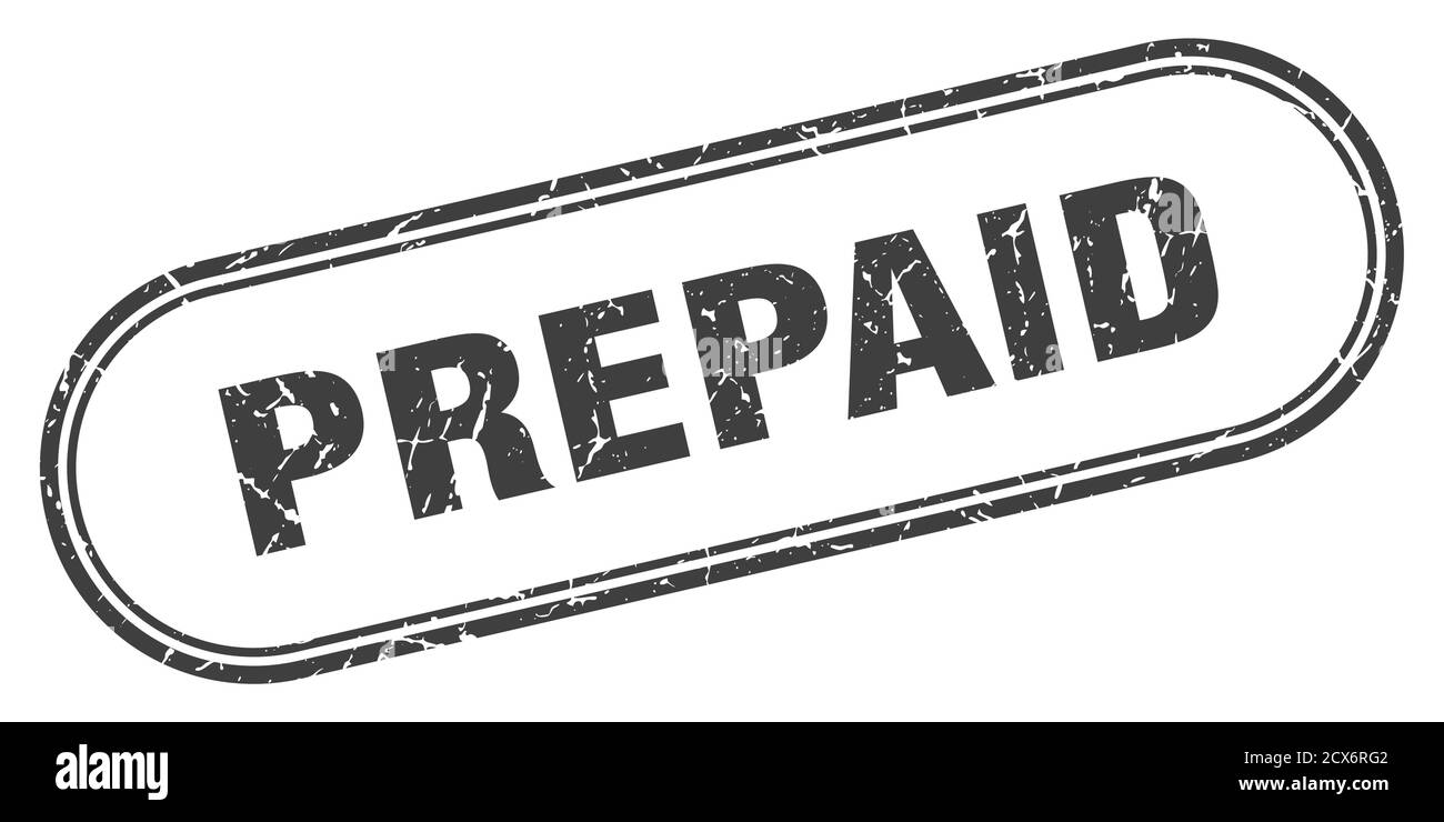 prepaid stamp. rounded grunge sign on white background Stock Vector ...