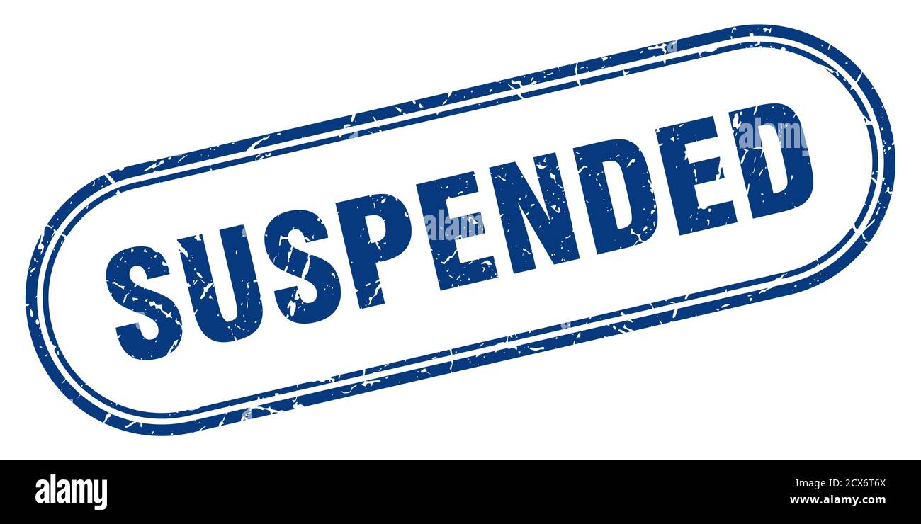 suspended stamp. rounded grunge sign on white background Stock Vector ...