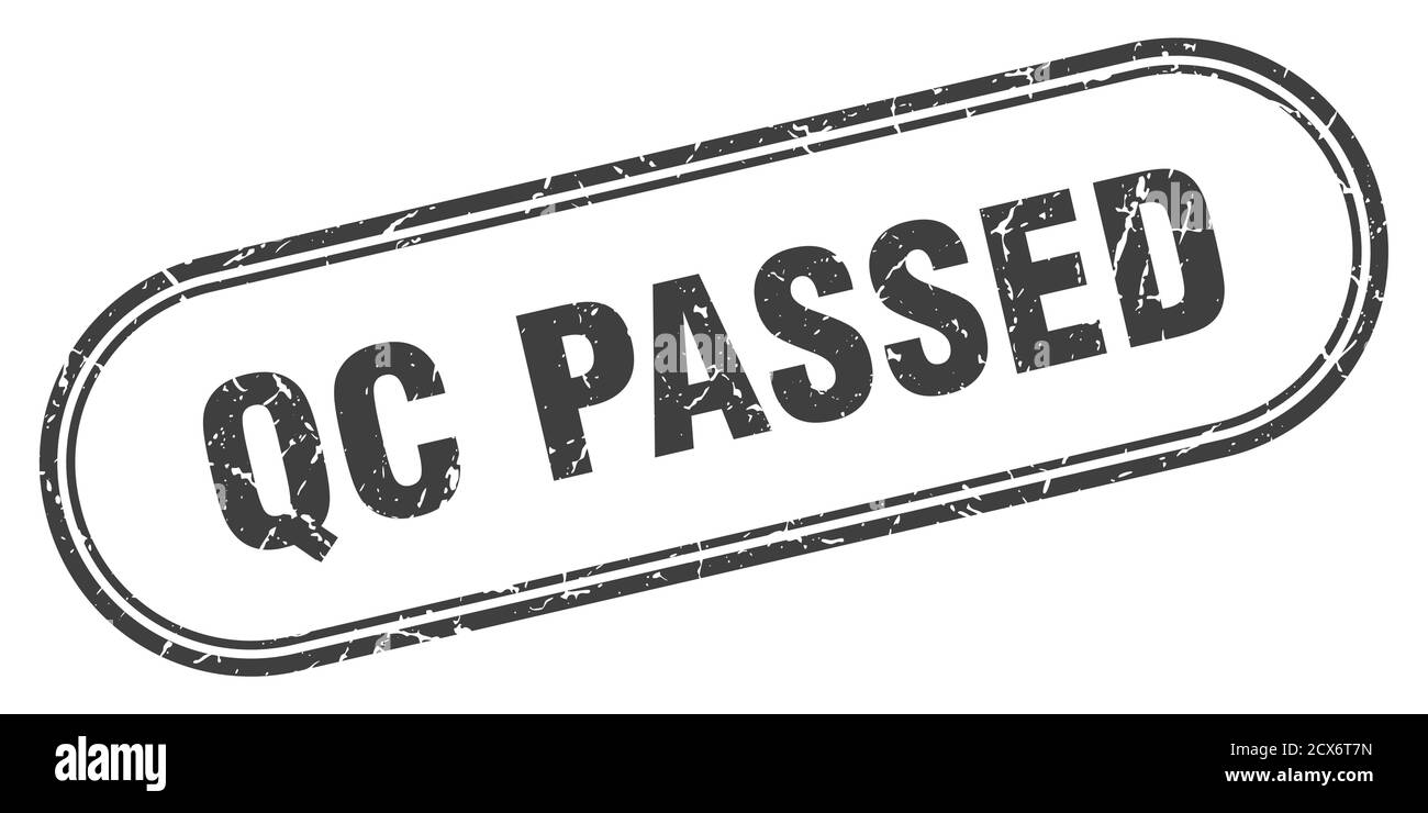Qc passed stamp Black and White Stock Photos & Images - Alamy