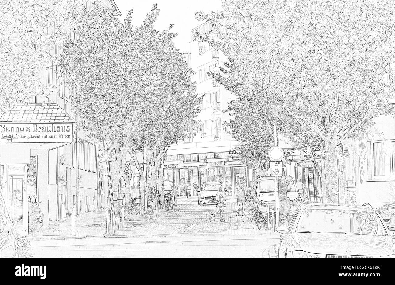 Downtown germany Black and White Stock Photos & Images - Alamy