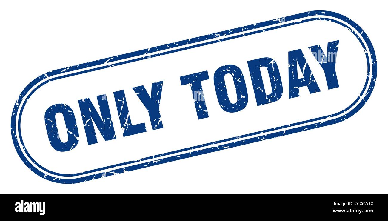 only today stamp. rounded grunge sign on white background Stock Vector ...