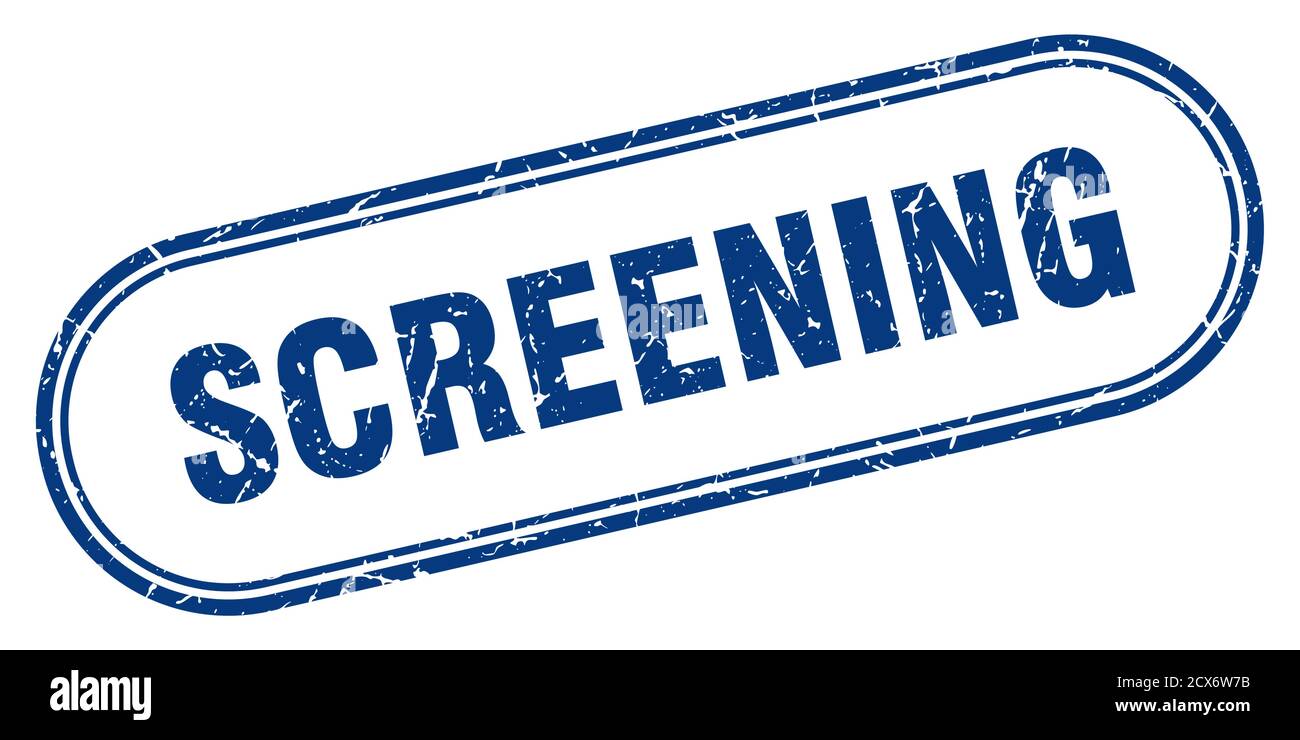screening stamp. rounded grunge sign on white background Stock Vector ...