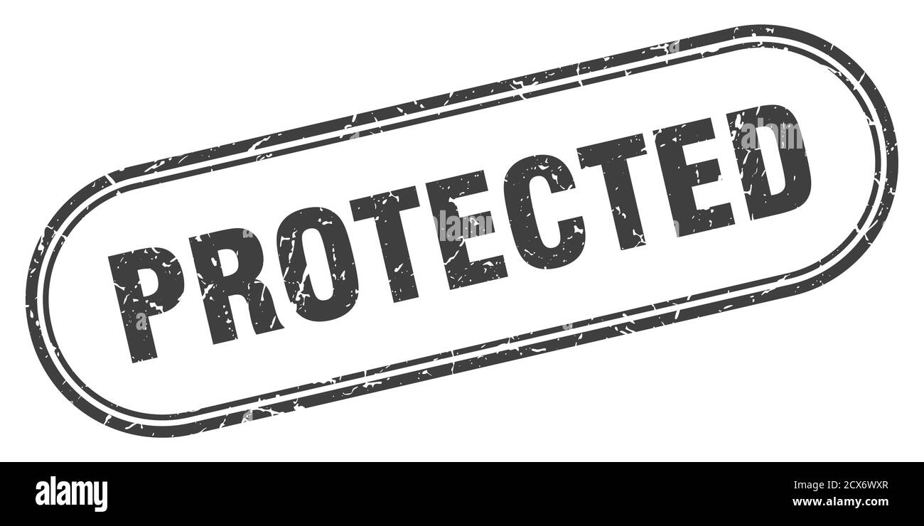protected stamp. rounded grunge sign on white background Stock Vector Image & Art - Alamy