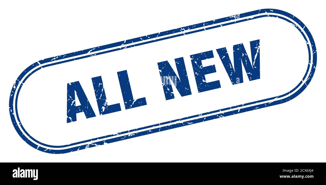 all new stamp. rounded grunge sign on white background Stock Vector ...