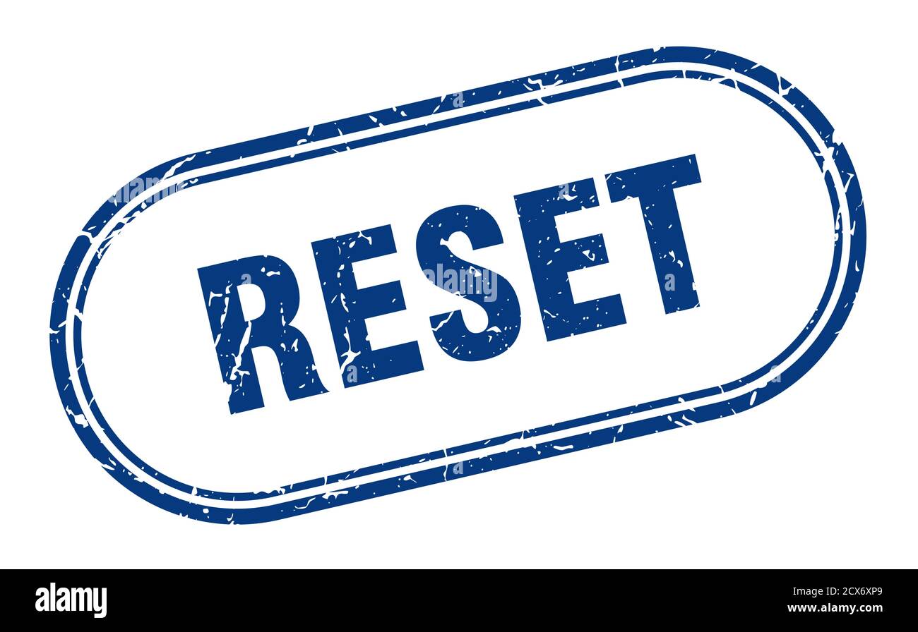 reset stamp. rounded grunge sign on white background Stock Vector Image ...